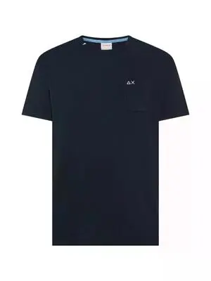 SUN 68 Logo-embroidered Pocket T-shirt - Blue