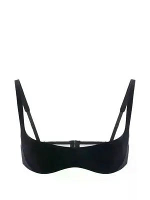 Elisabetta Franchi Bra In Flowing-velvet Fabric - Black