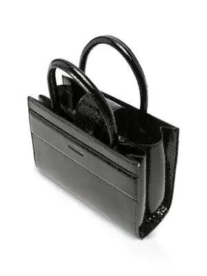 TWENTY FOURHAITCH Patent Python-effect Tote Bag