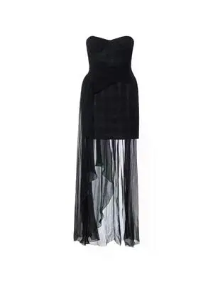 Elisabetta Franchi Tweed Mini Dress With Sash