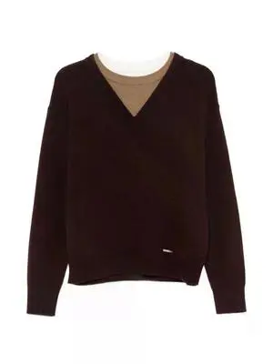 Sandro V-neck Sweater - Red