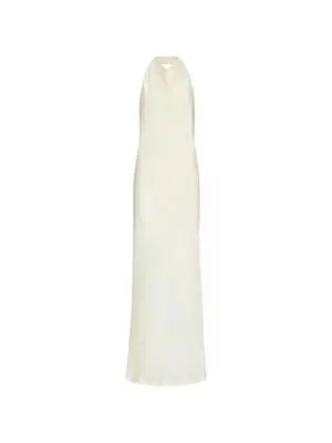 Brunello Cucinelli Silk Satin Halterneck Dress
