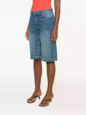 MAISON123 Rayan Denim Bermuda Shorts - Blue