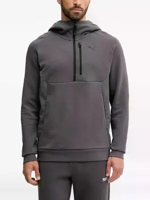 PUMA Quarter-zip Logo-print Hoodie - Grey