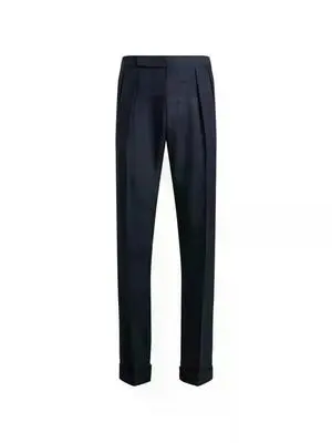Ralph Lauren Purple Label Pleated Check Trousers