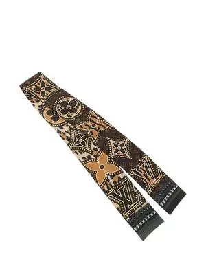 LOUIS VUITTON 2018-2019 Monogram World Bandeau Silk Scarf Scarves