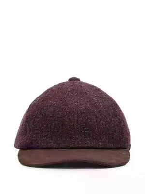 Comme Des Garçons Wool Herringbone Baseball Cap - Red