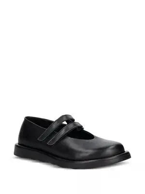 Fly London Touch-strap Leather Ballet Flats - Black