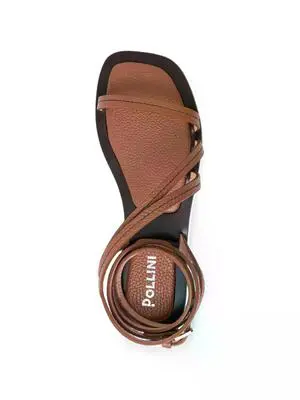 POLLINI Wrap-around Leather Sandals
