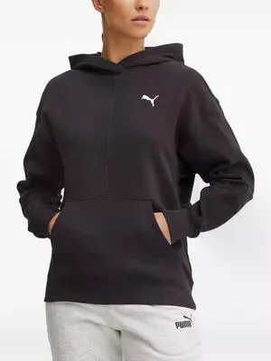PUMA Logo-embroidered Hoodie - Black