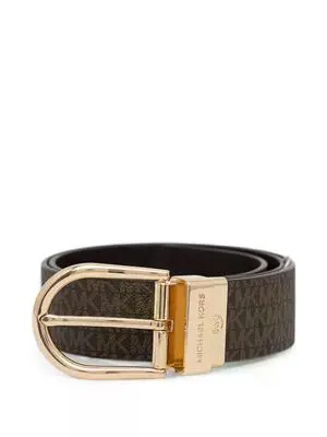 Michael Kors Monogram-print Reversible Belt - Brown