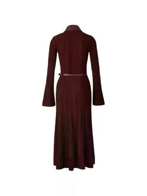Simkhai Ismelle Belted Ribbed-knit Midi Dress