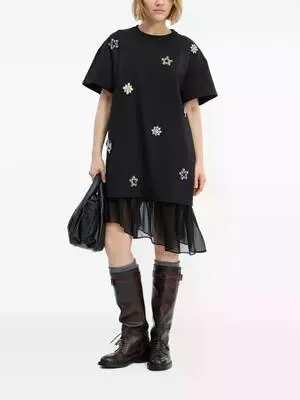 Munthe Crystal-embellished Ruffled T-shirt