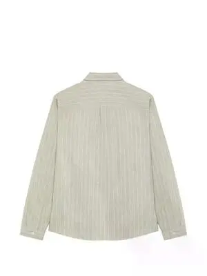 EDMMOND STUDIOS Vertical-stripe Embroidered-pocket Shirt