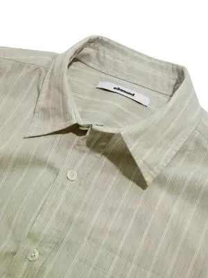 EDMMOND STUDIOS Vertical-stripe Embroidered-pocket Shirt