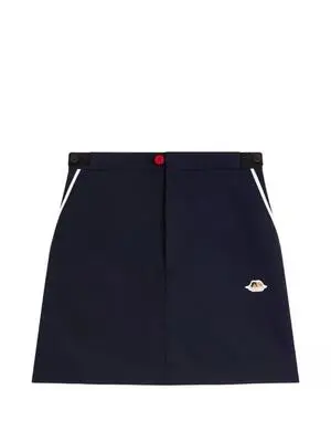 Fiorucci Angel Patch Contrast-piping Mini Skirt - Blue