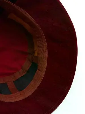 KANGOL Patchwork Corduroy Bucket Hat - Red