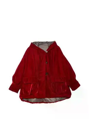 VIRGINIA BIZZI Reversible Hooded Jacket - Red