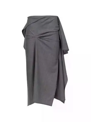 Victoria Beckham Draped Tailored Midi Skirt