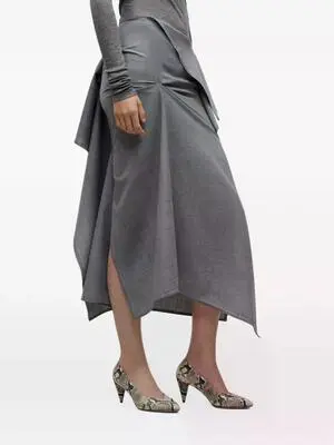 Victoria Beckham Draped Tailored Midi Skirt
