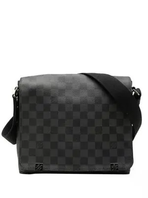 LOUIS VUITTON 2017 Damier Graphite District Pm Crossbody Bag