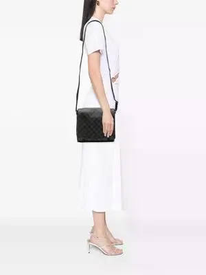 LOUIS VUITTON 2017 Damier Graphite District Pm Crossbody Bag