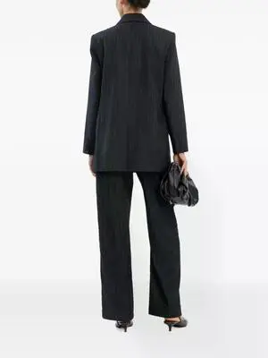 Munthe Pinstriped Beaded-fringe Coat