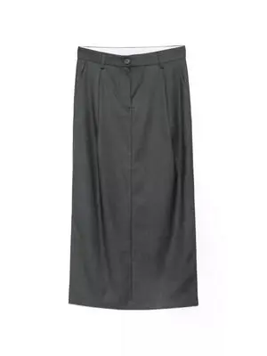 Alpha Studio Pleated-details Midi Skirt - Grey