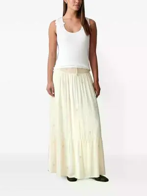 HOSS INTROPIA Roxana Bead-embellished Tiered Maxi Skirt