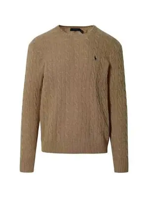 Polo Ralph Lauren Cable-knit Wool-cashmere Jumper - Neutrals