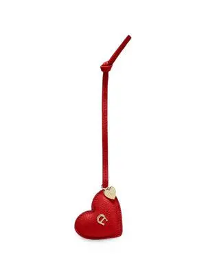 AIGNER Ciondollini Heart-shaped Pebbled Charm - Red