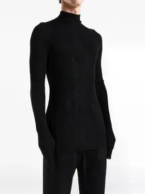 Matieres Fecales Ribbed-knit Roll-neck Sweater
