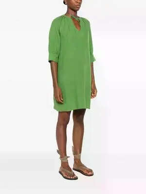 Maison123 Blinny Tie-neck Mini Dress - Green