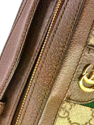 Gucci Ophidia Zip Around Camera Bag Gg Coated Canvas Mini Shoulder Bag