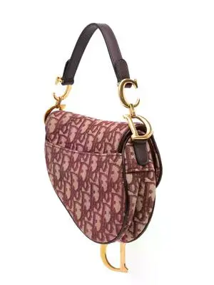 Dior 2018 Mini Oblique Canvas Saddle Bag Satchel
