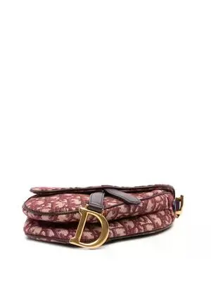 Dior 2018 Mini Oblique Canvas Saddle Bag Satchel