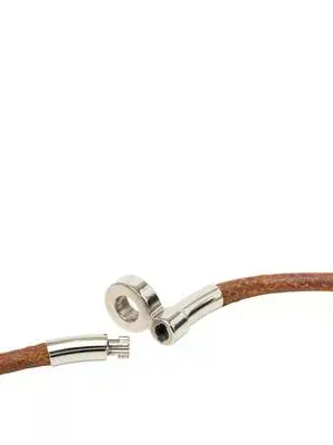 Hermès 1990-2000 Leather Kite Choker Necklace Costume Necklace