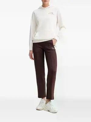 PUMA T7 Logo Embroidered Track Pants - Brown