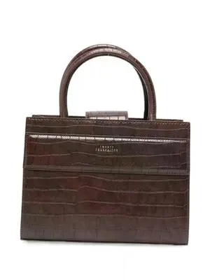 TWENTY FOURHAITCH Serane Crocodile-effect Shoulder Bag - Brown