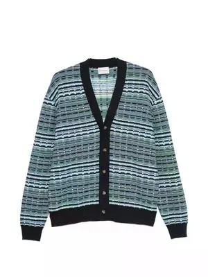 Drole De Monsieur Coogi-knit Cardigan - Blue