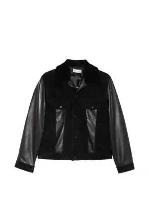 ERNEST W. BAKER Panelled Leather Jacket - Black