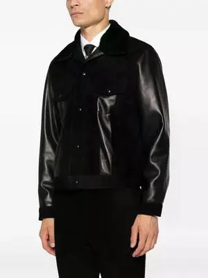 ERNEST W. BAKER Panelled Leather Jacket