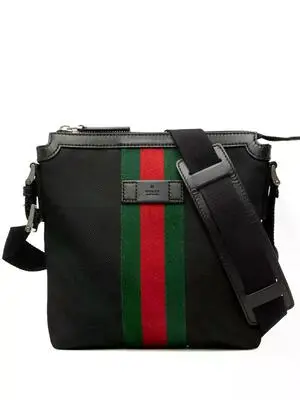 Gucci 2016-2026 Techno Canvas Web Messenger Bag Crossbody Bag - Black