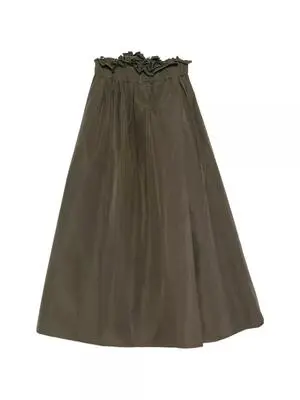 CO.GO Pleated Maxi Skirt - Green