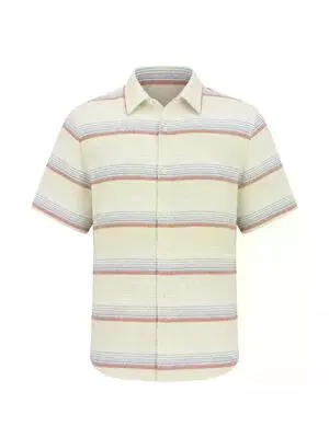REVOLUTION NOW Striped Short-sleeved Shirt - Neutrals