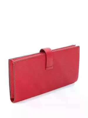 Hermès 2014 Bearn Souffle Bi-fold Wallet - Red