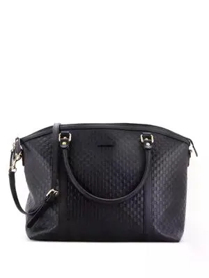 Gucci GUCCI Britt Convertible Dome Satchel Black