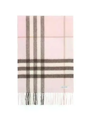 Burberry Check Cashmere Scarf - Pink