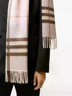 Burberry Check Cashmere Scarf - Pink