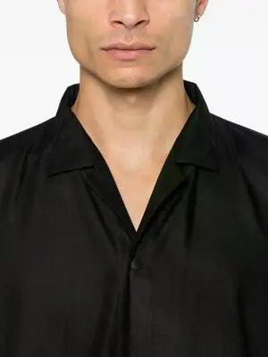 Issey Miyake Short-sleeve Notched-collar Shirt